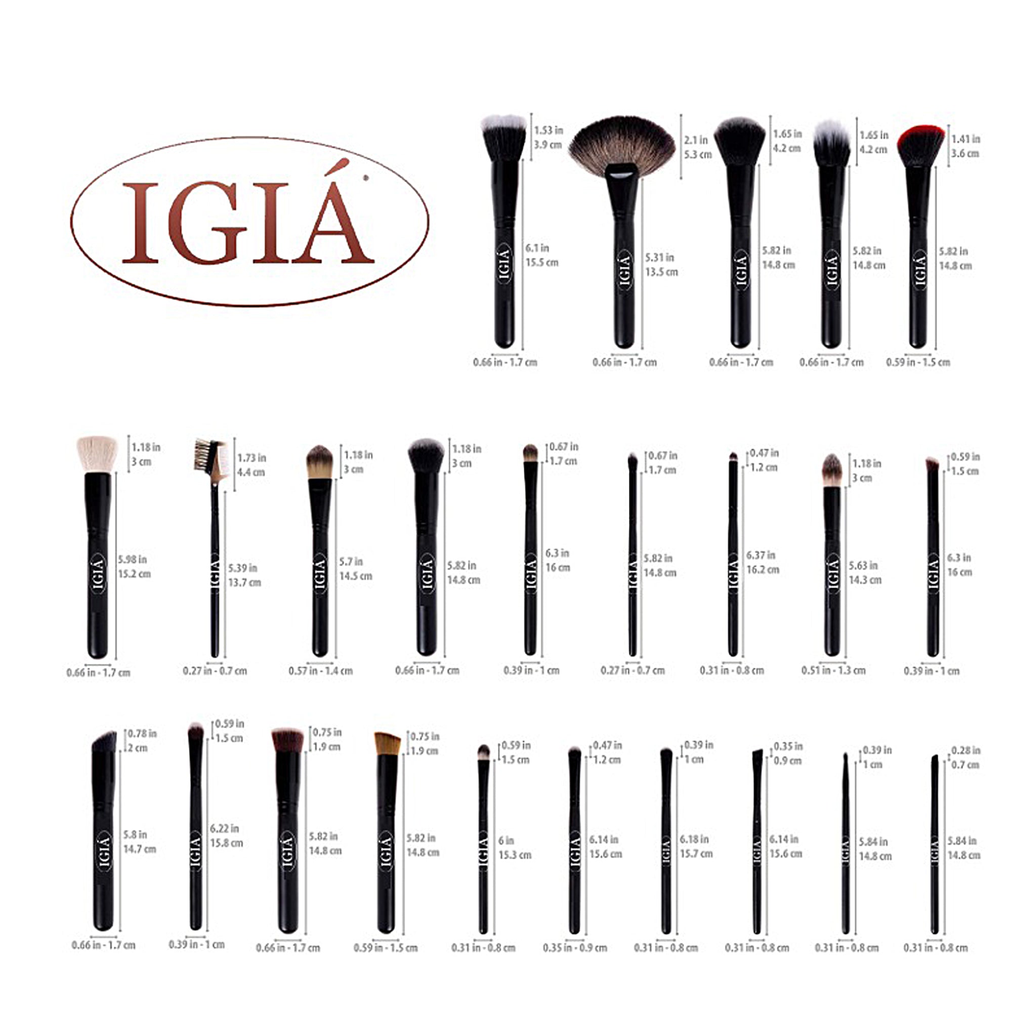IGIA 24 PIECE MAKEUP BRUSH SET - IGIA NEW YORK